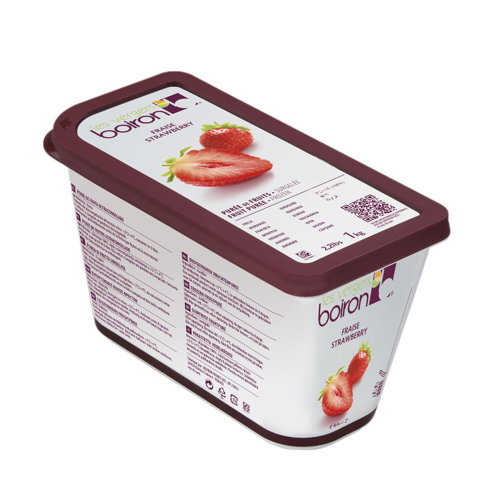 Boiron Strawberry Puree Frozen 1 kg | Perfect for desserts, salads, and ...